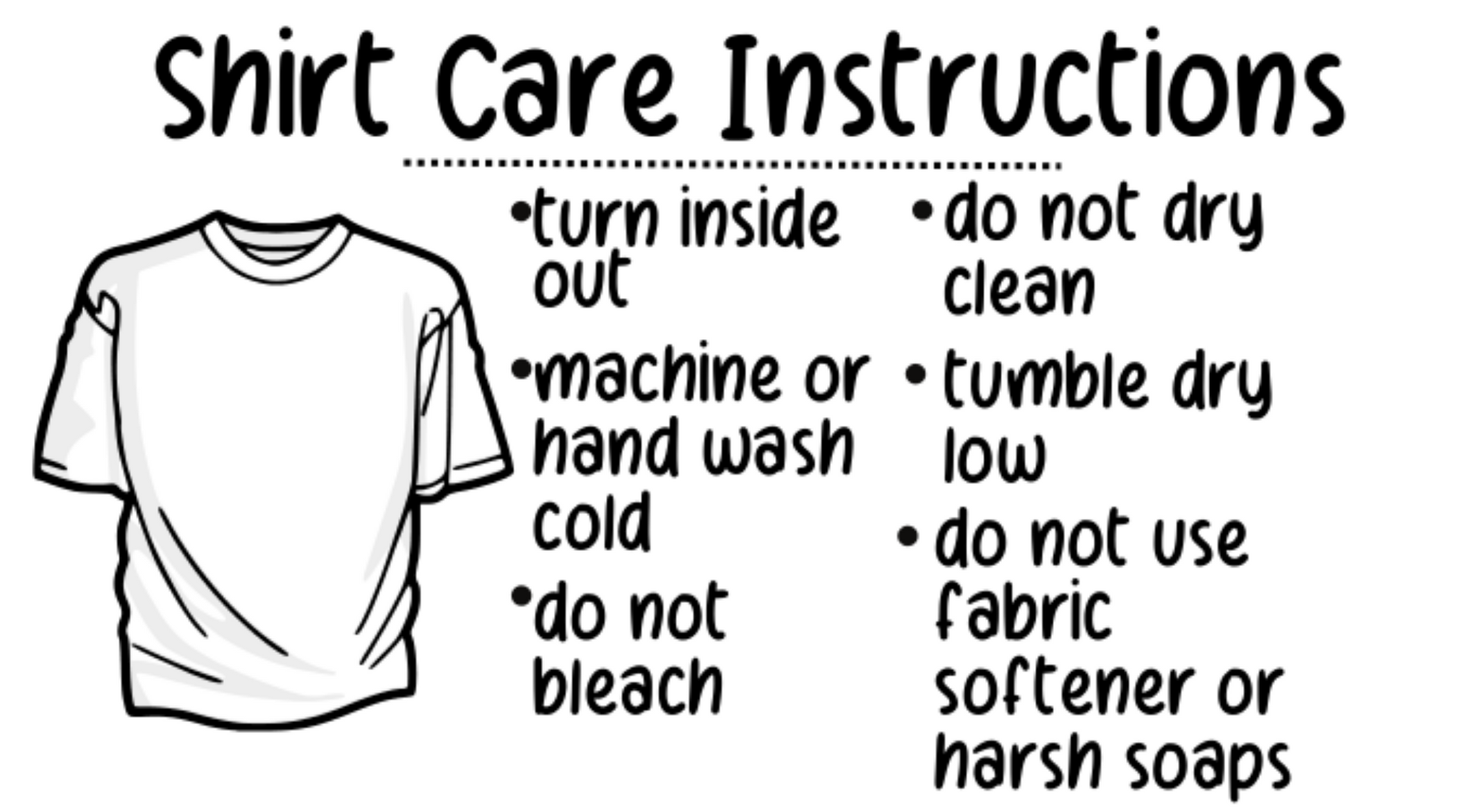 T-Shirt Care Instructions – Champion Treasures